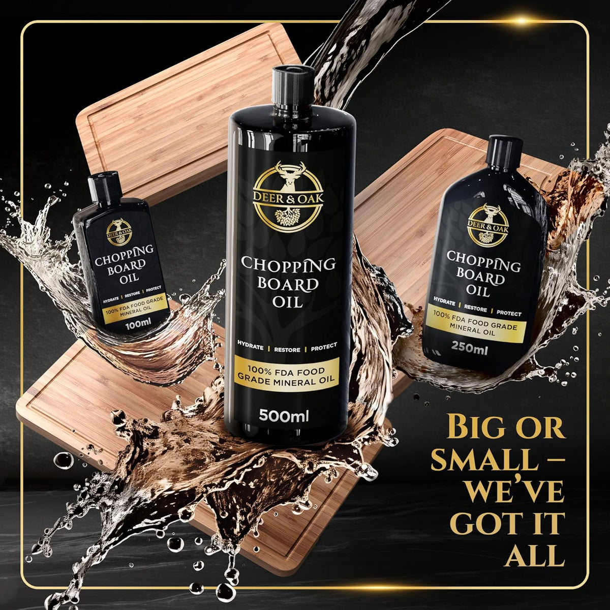 500ml Chopping Board Oil - All Wood Types - Deer and Oak – Deer & Oak